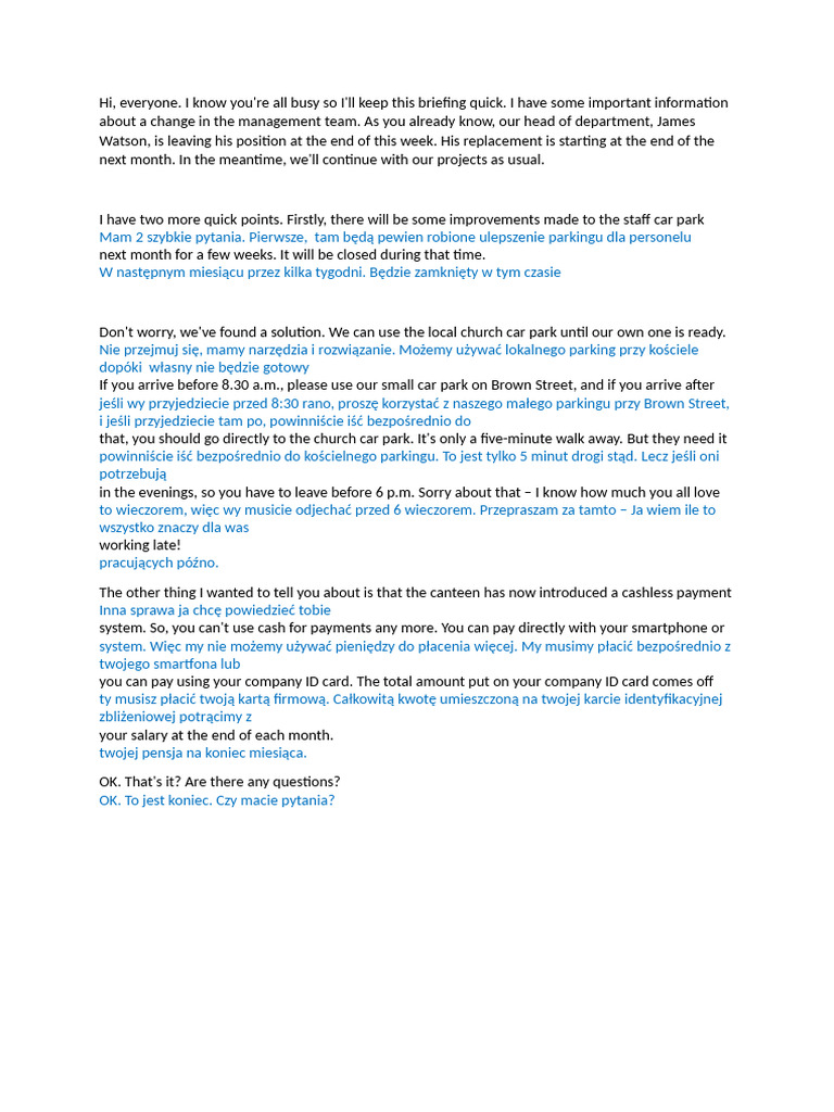 A Morning Briefing - Homework 07.08.2023 | PDF