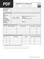 Proof of Professional Employment Form | PDF | Career & Growth