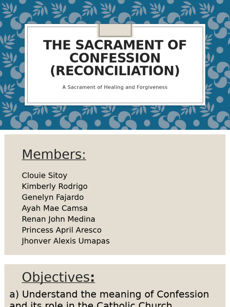 Sacrament Confession HUMSS2 | PDF | Penance | Confession (Religion)