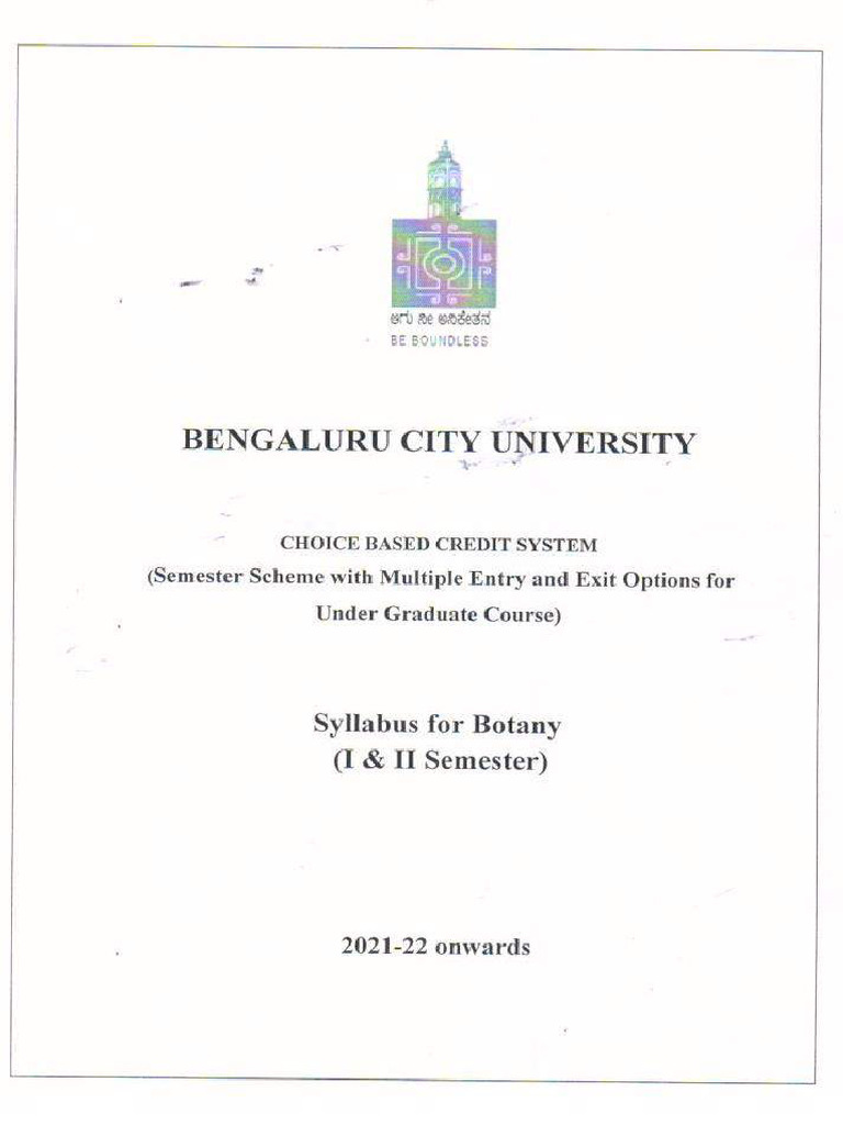 Botany Syllabus I - II Sem - NEP | PDF