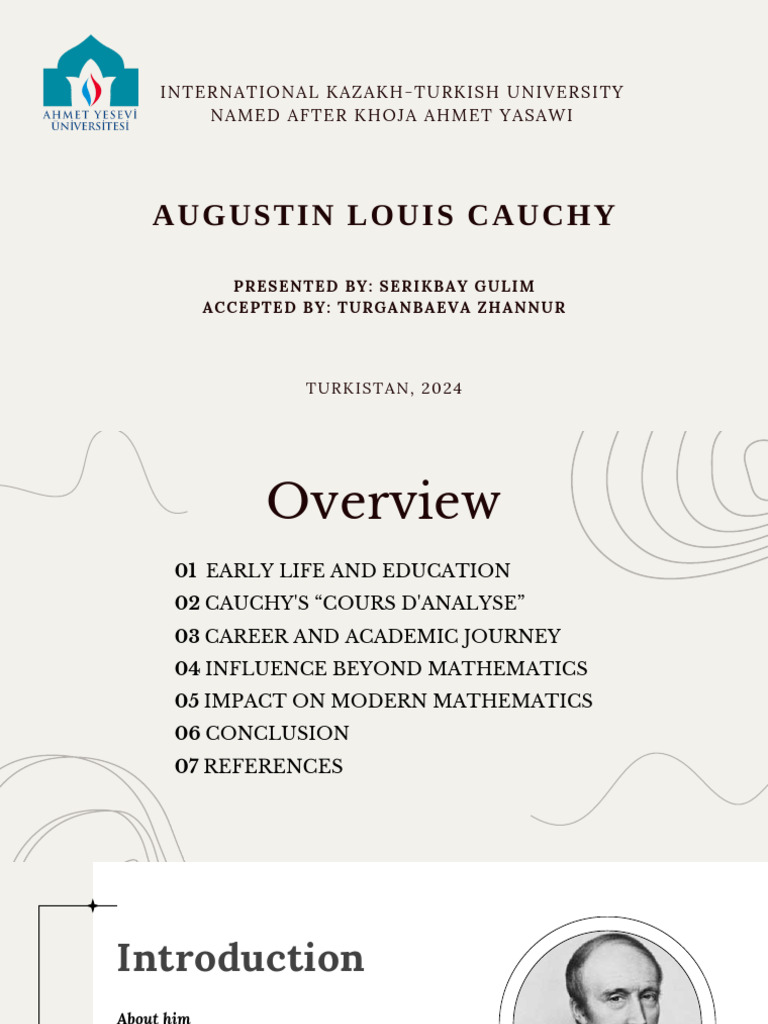 Augustin-Louis Cauchy: Mathematician's Legacy | PDF | Mathematical ...