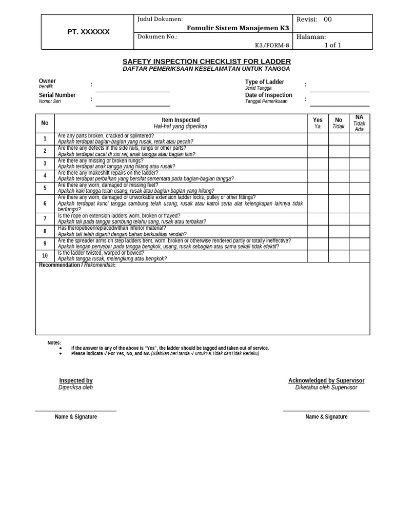 Inspeksi Tangga | PDF