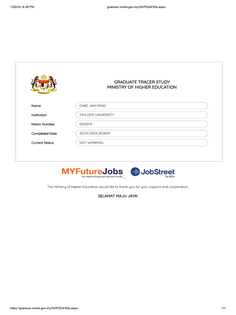 Survey Completion Slip | PDF