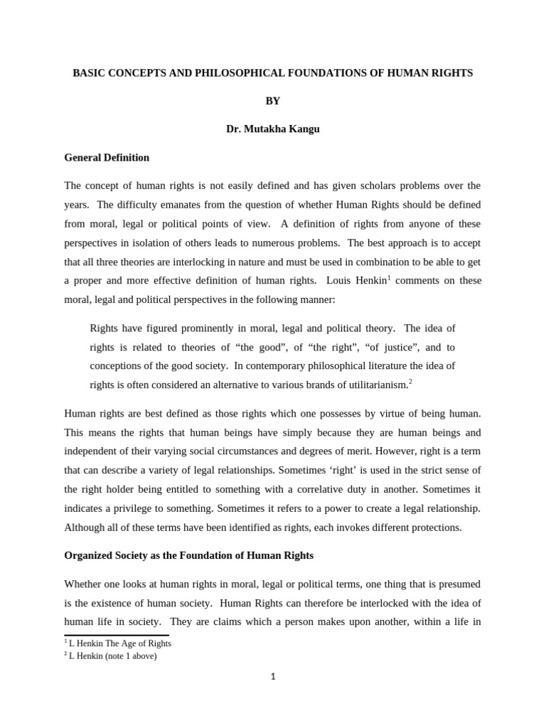 Basic Concepts of Human Rights | PDF | John Rawls | Justice