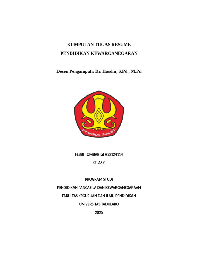 Sampul Tugas Resume | PDF