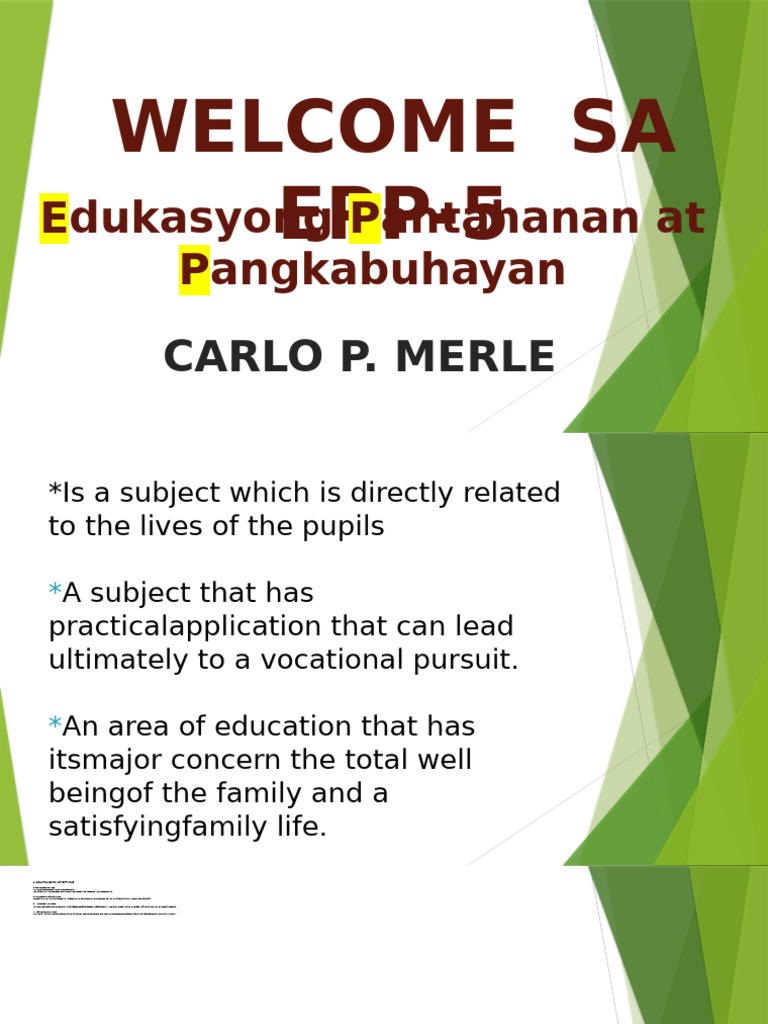 Orientation Epp5&tle 6 | PDF