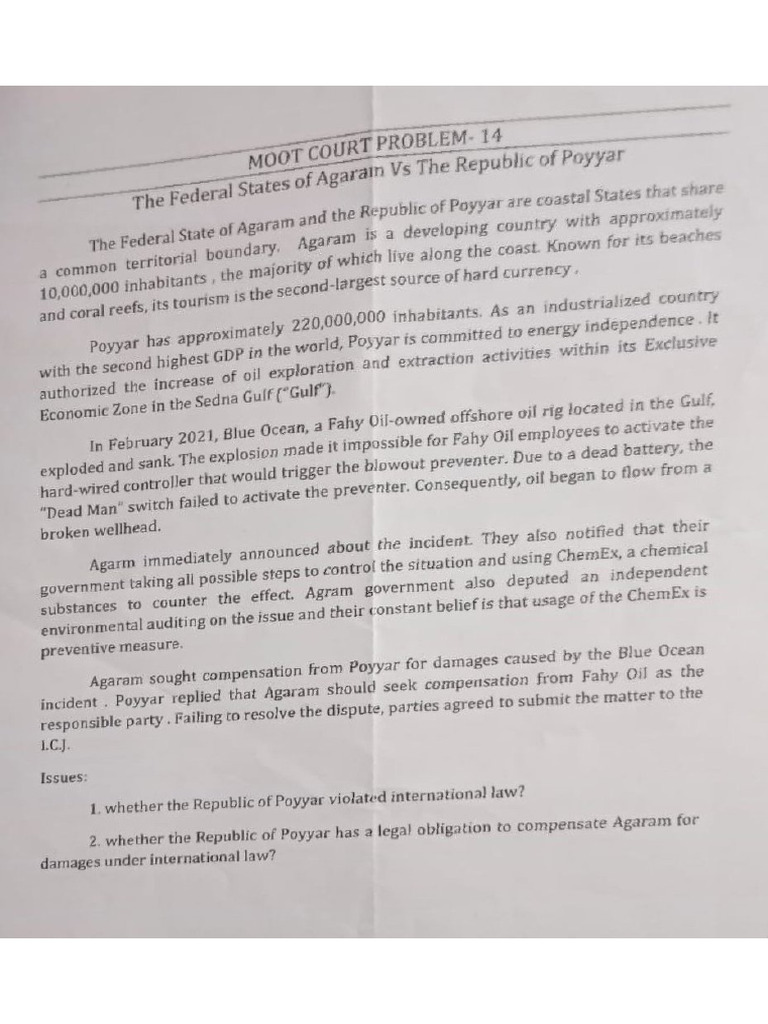 Moot Problem 14 | PDF