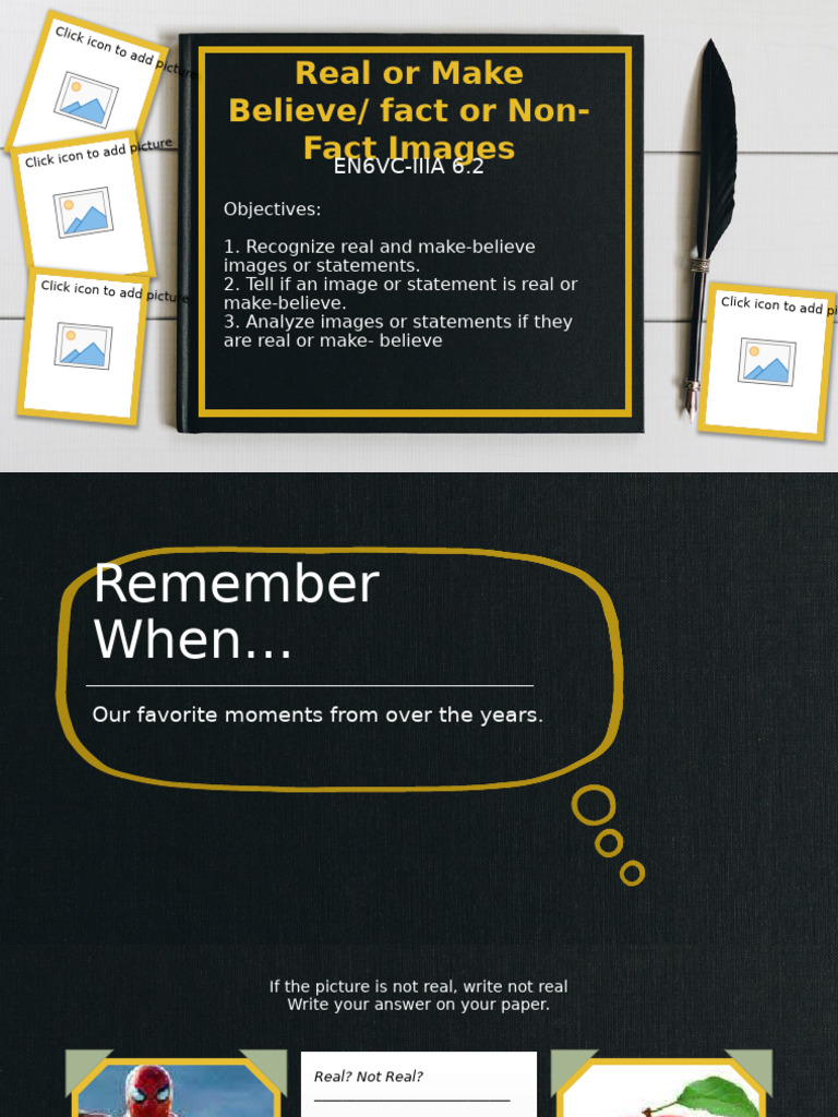 Real and Make Believe | PDF