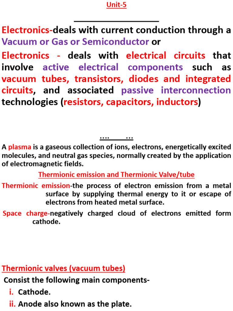 Unit 5 Basics of Electronics (February 26 2024) PDF | PDF | P–N Junction | Rectifier