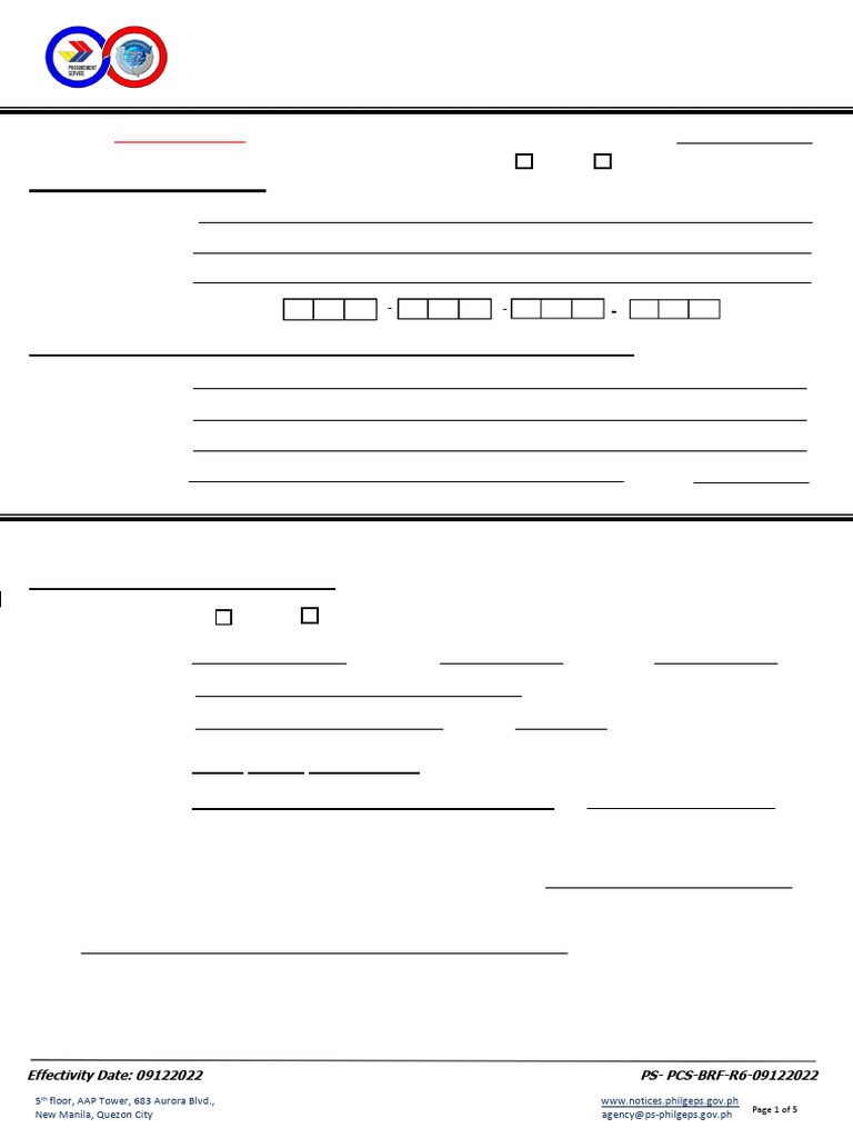 Philgeps Form Application | PDF | Copyright | Trademark
