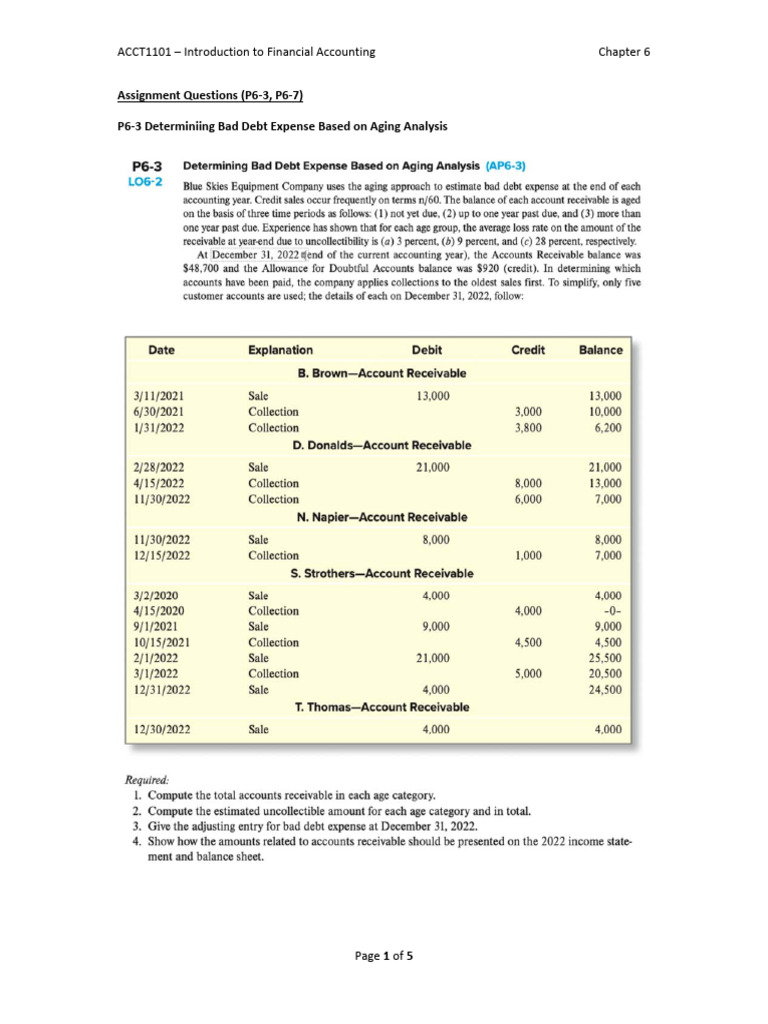 Bad Debt Accounting and Reporting Guide | PDF