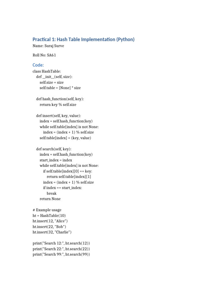 DSA Lab Practicals Final | PDF | Algorithms | Algorithms And Data Structures