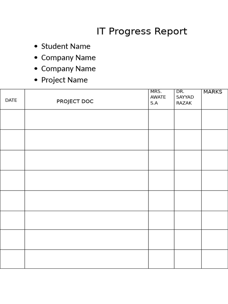 IT Progress Report - Docx 2 | PDF