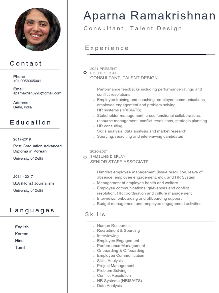 Aparna Ramakrishnan-Resume | PDF | Human Resource Management | Employment