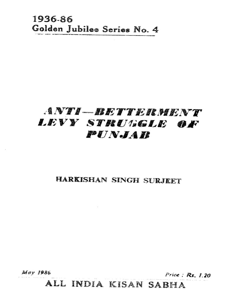 Punjab Peasant Struggle Against Taxation | PDF