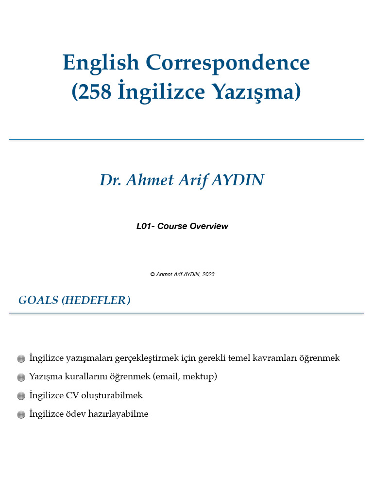 L01-Course Overview | PDF