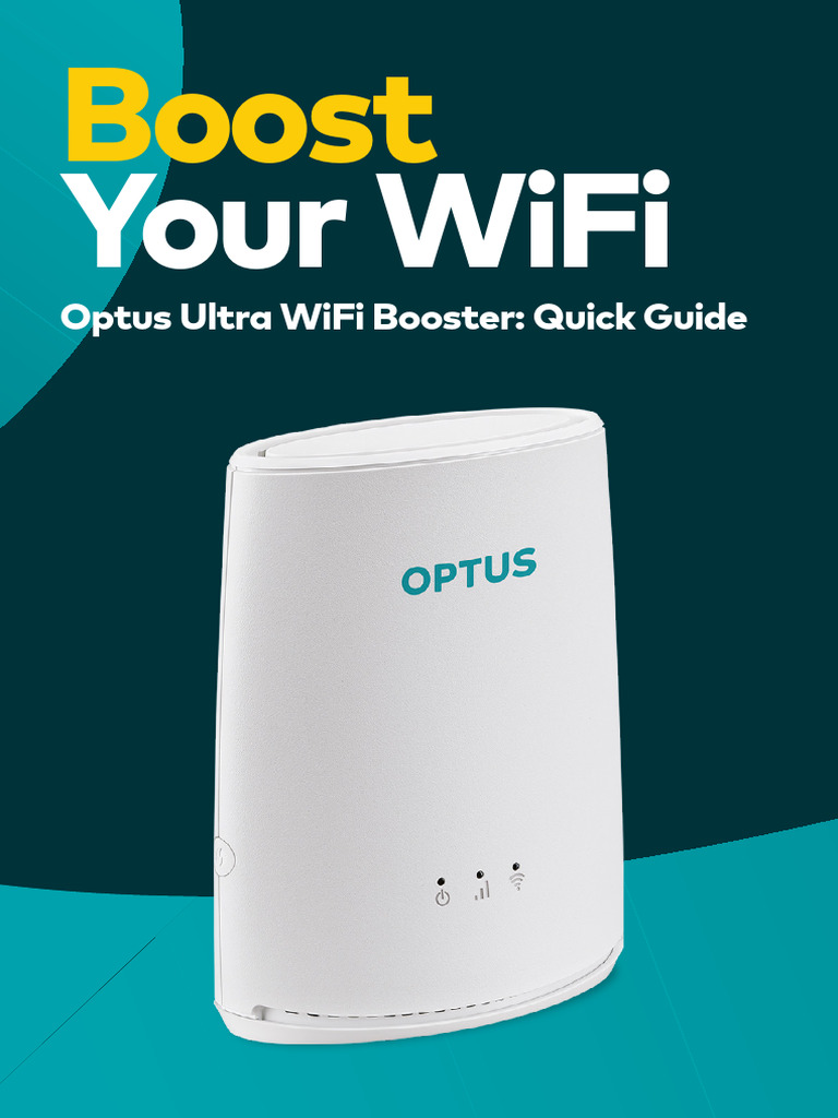 Optus Ultra WiFi Booster Setup Guide | PDF | Wi Fi | Modem
