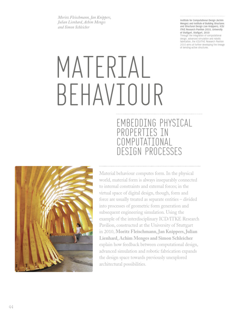 Embedding Physical Properties in Computational Design Processes | PDF | Finite Element Method ...