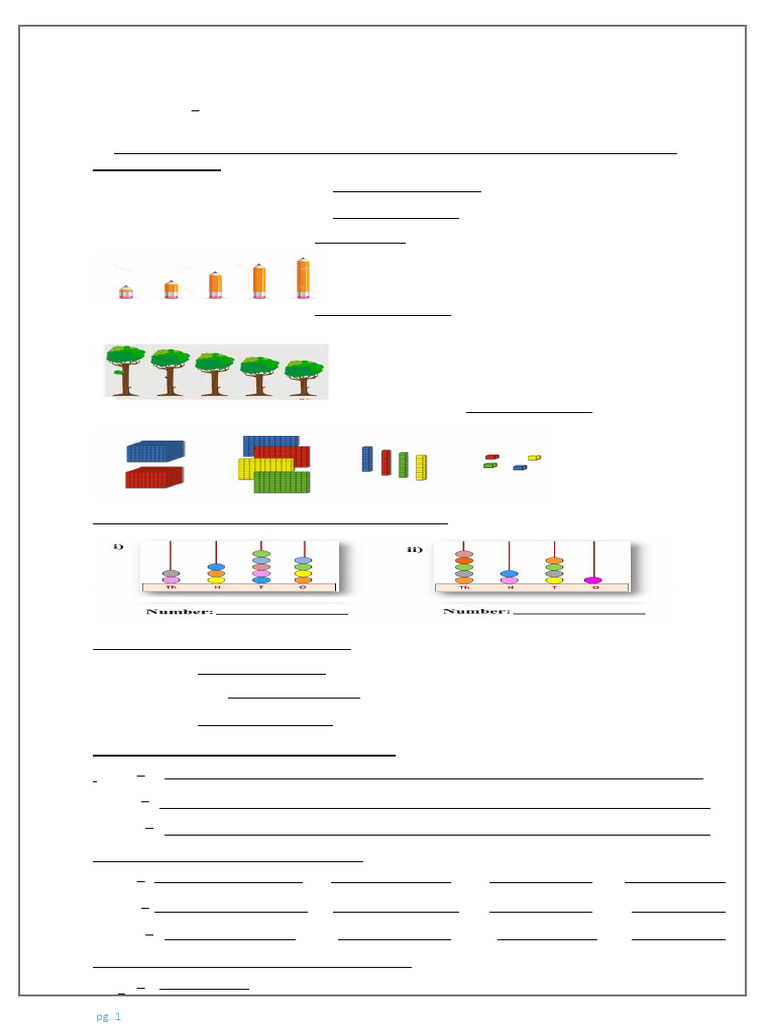 Revision Worksheet 2-Class 3 | PDF