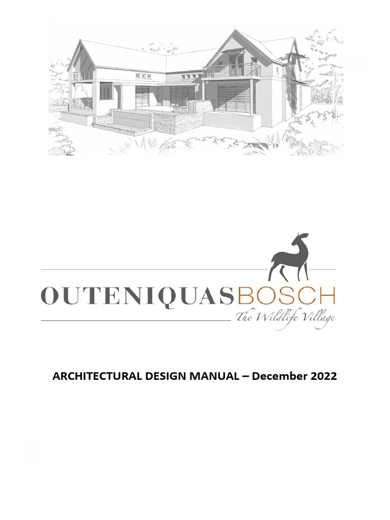 Outeniquasbosch Design Manual December 2022 | PDF | Roof | Window