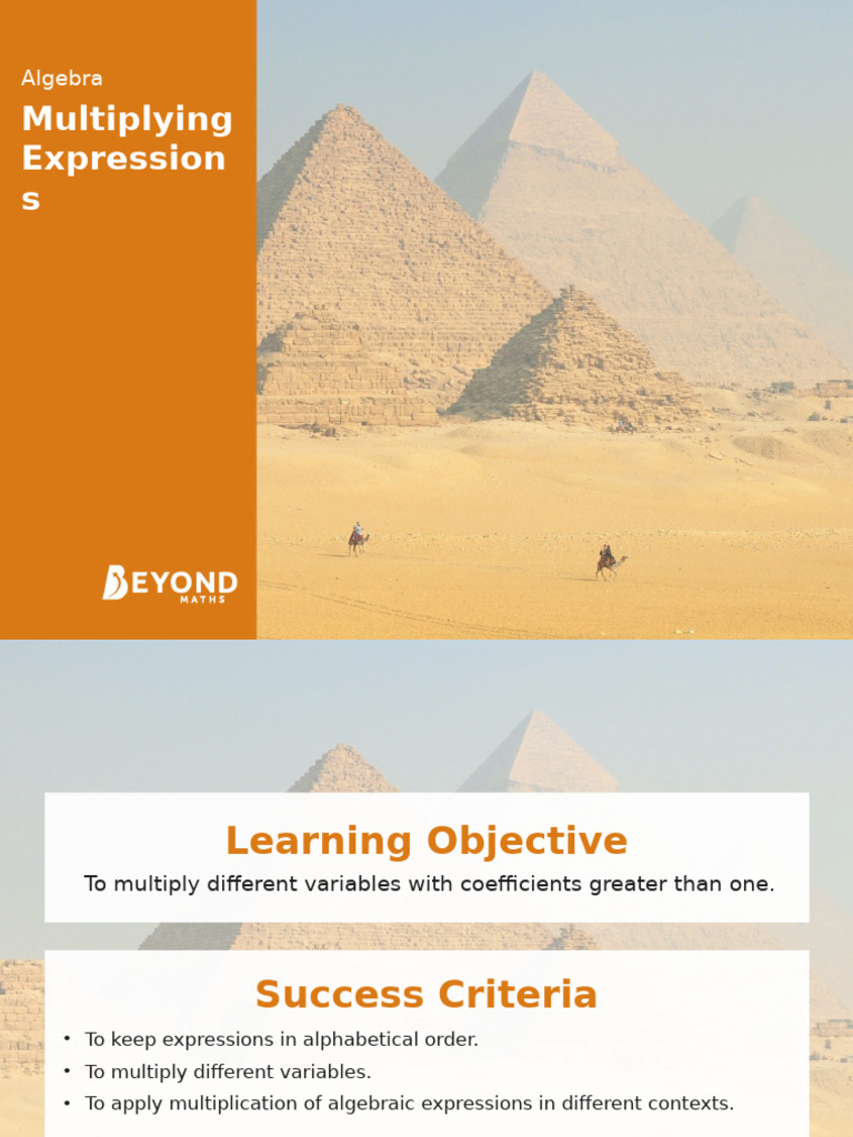 Multiplying Expressions - Presentation | PDF | Multiplication | Mathematics