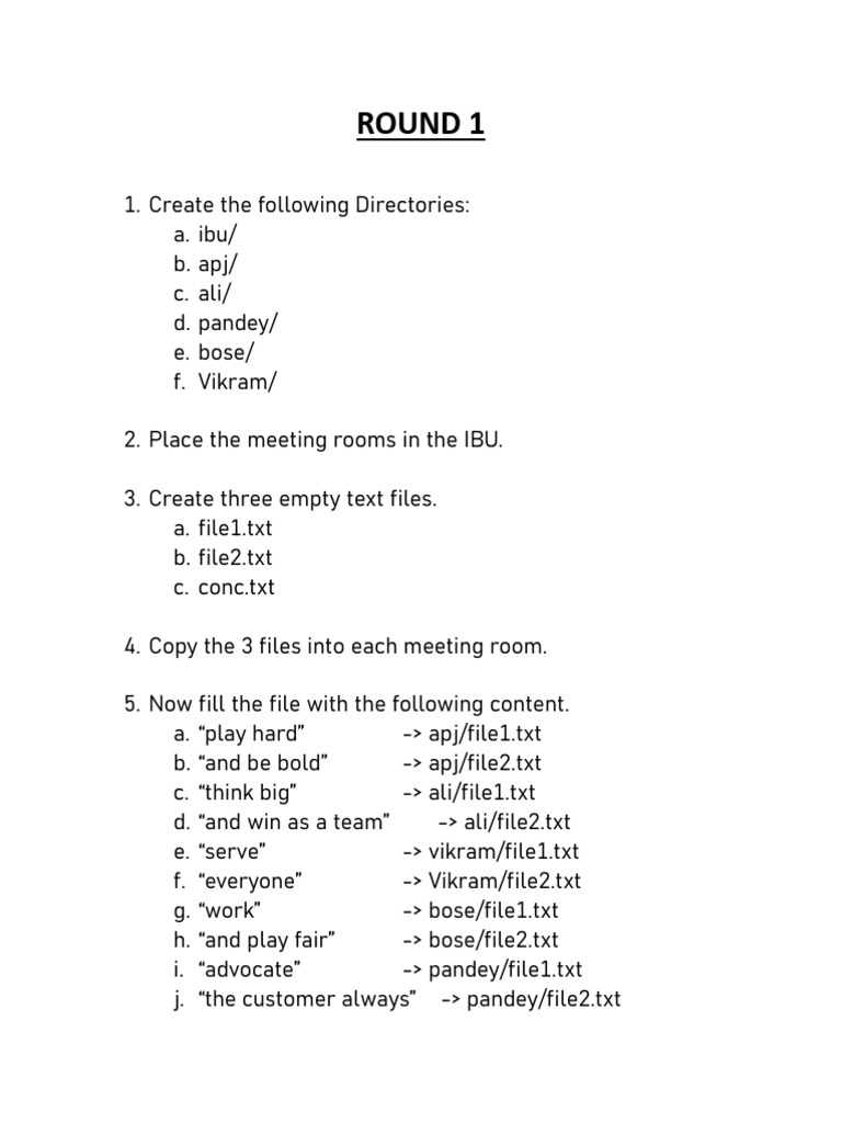 ROUND 1 CLI | PDF