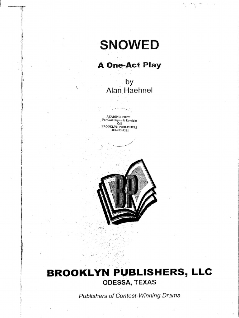 Snowed. A One Act Play | PDF