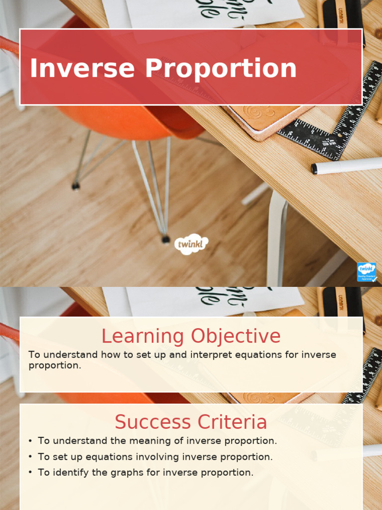 Inverse Proportion Presentation | PDF | Gases | Equations