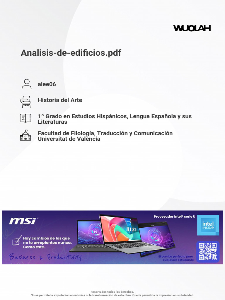 Wuolah Free Analisis de Edificios | PDF | Bóveda (Arquitectura) | Columna