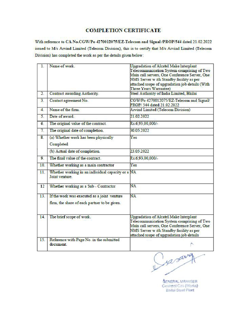 Completion Certificate | PDF