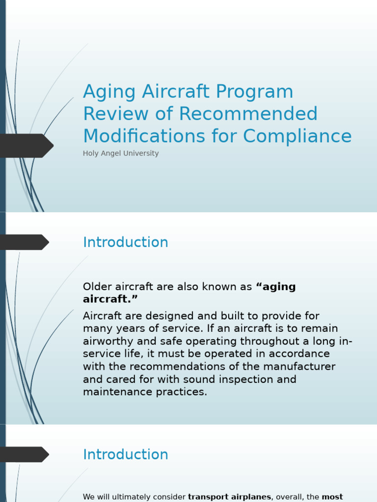 Aging Aircraft Program Review of Recommended Modifications for Compliance | PDF | Federal ...