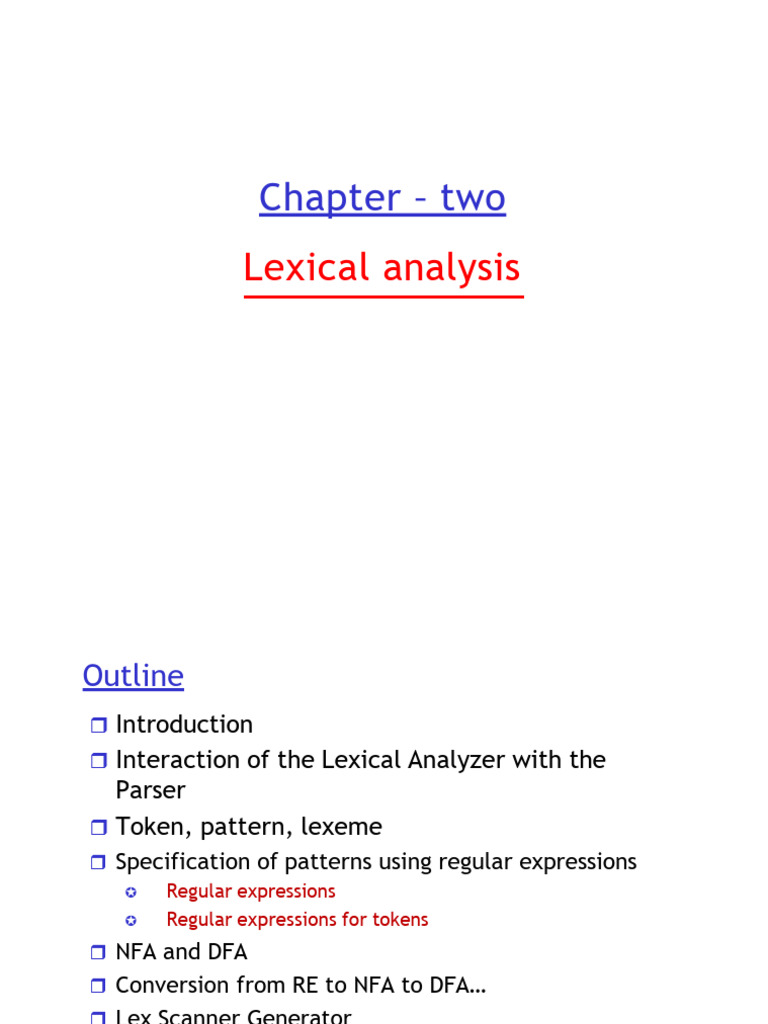 Lexical Analysis: Tokens & Patterns Explained | PDF | Regular Expression | Parsing