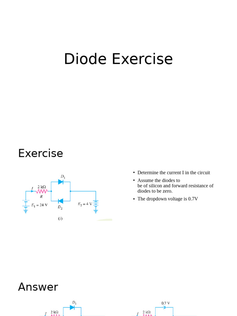 Diode Exercise 2021 | PDF