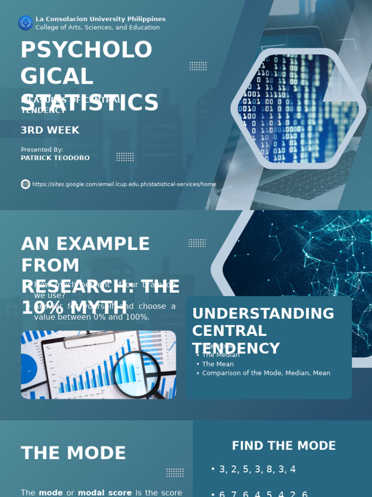 Week 3 of Psychological Statistics | PDF | Mean | Median