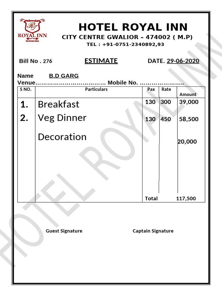 Classic Invoice Template | PDF