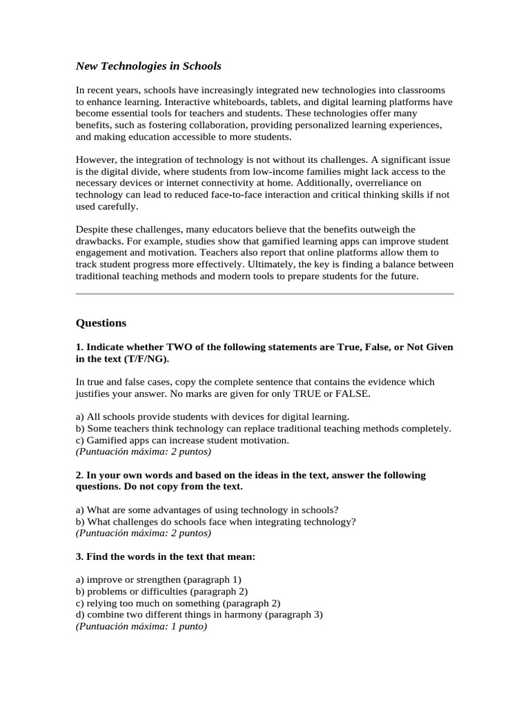 PAU - New Technologies in Schools | PDF | Teaching Method | Teachers
