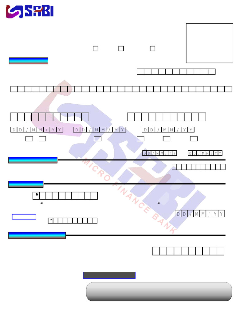 Sabi Microfinance Bank Form | PDF | Banks | Loans
