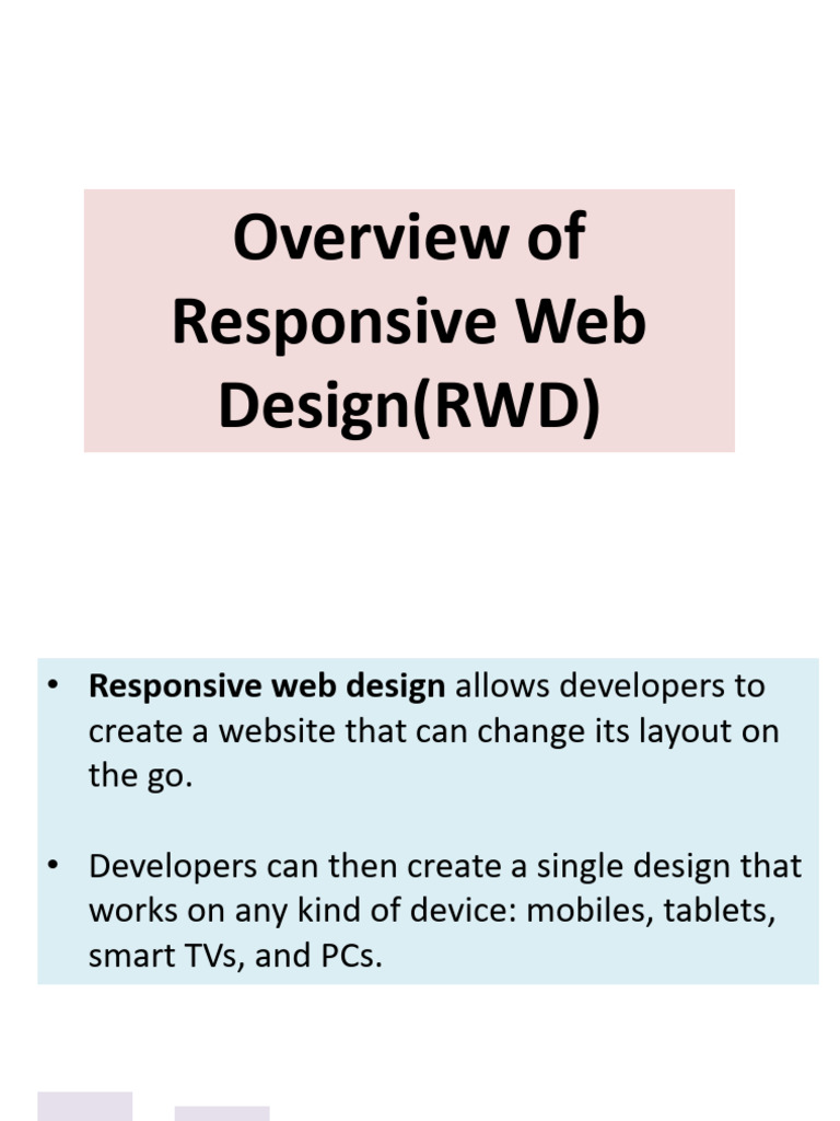 1.1_Overview of RWD | PDF | Tablet Computer | Responsive Web Design