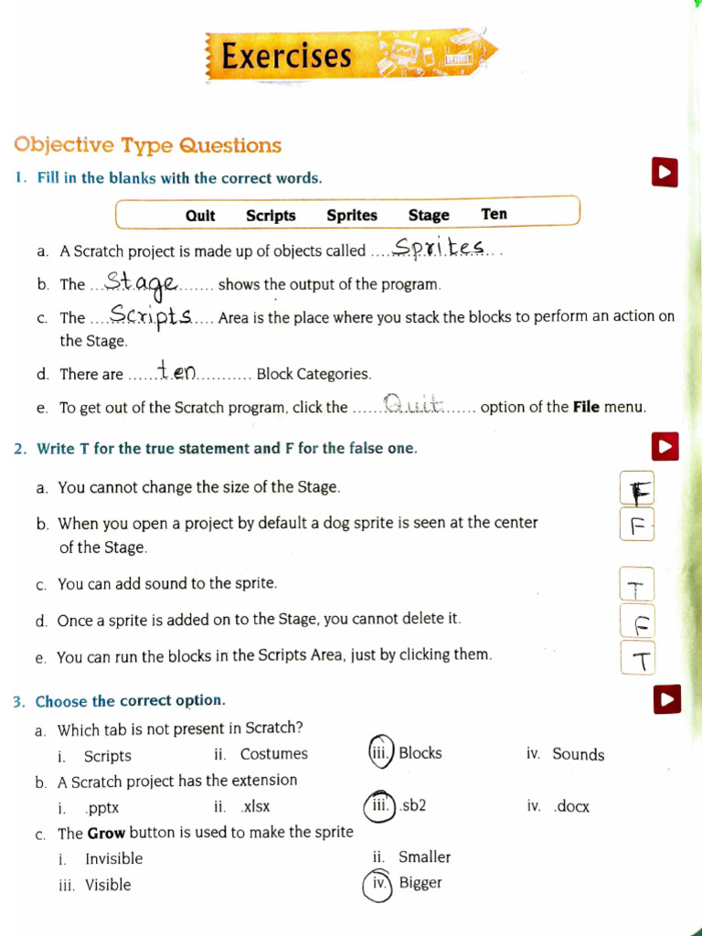 C.S c3 Ch3 Exercises | PDF