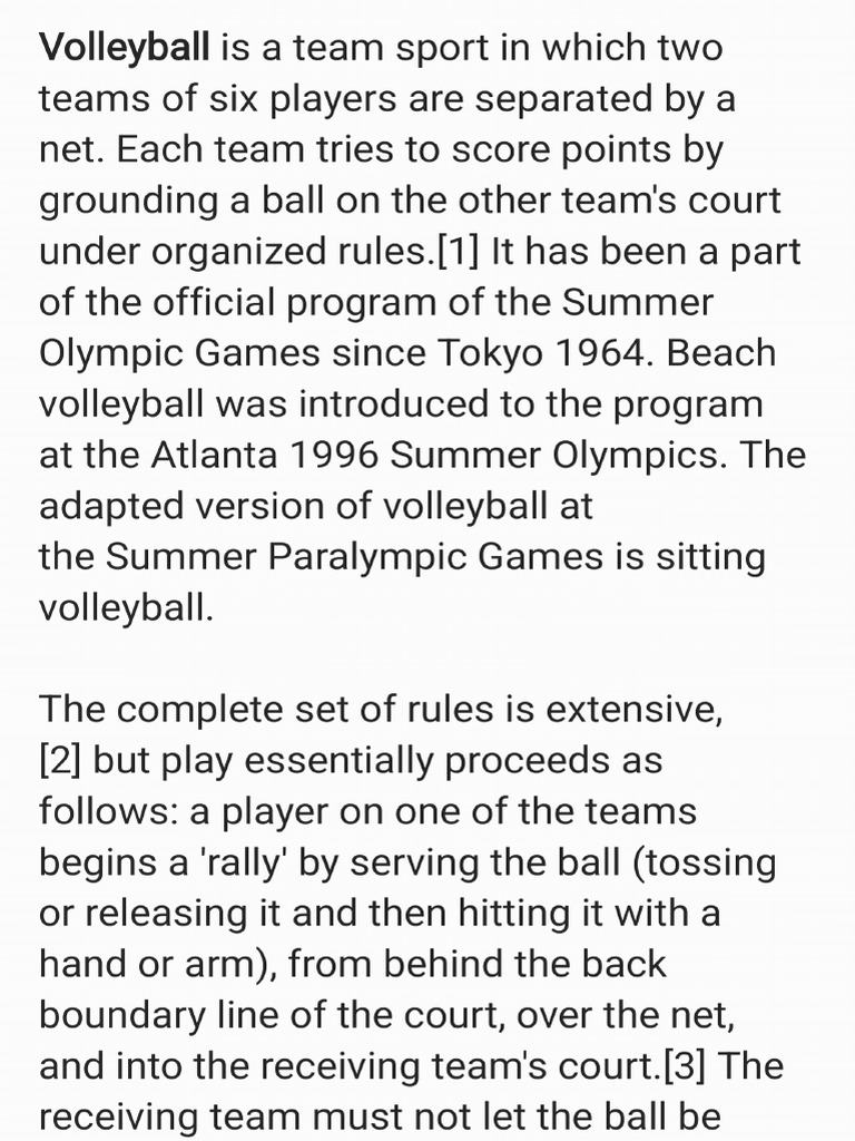 Volleyball | PDF