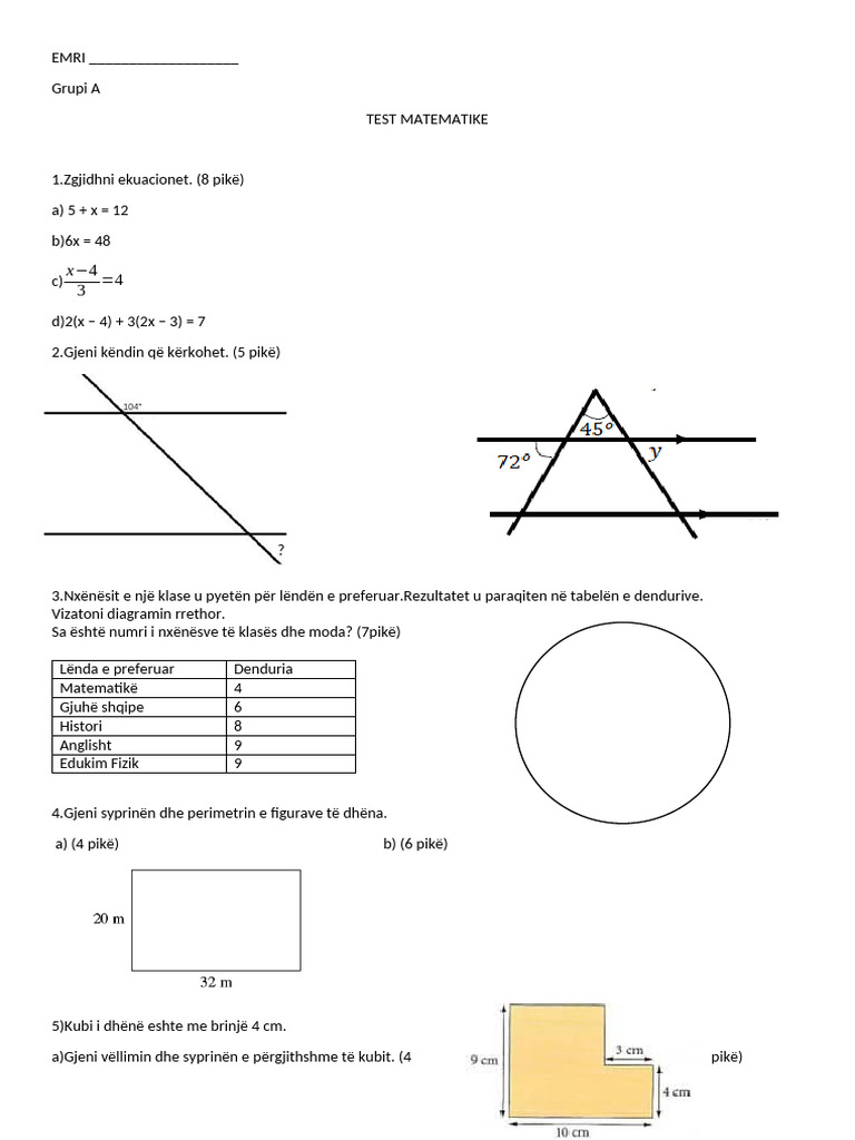 Test 7 Ndermjetem A | PDF