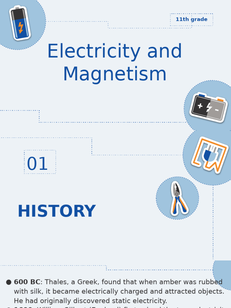 History of Electricity and Magnetism | PDF | Electromagnetic Induction ...