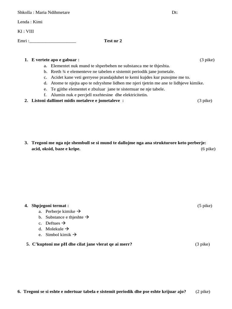 Kimi 8, I Ri 2 2024-2025 | PDF