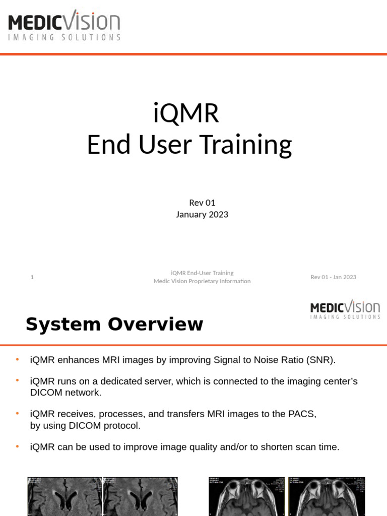 iQMR End-User Training Guide | PDF | User (Computing) | Magnetic ...
