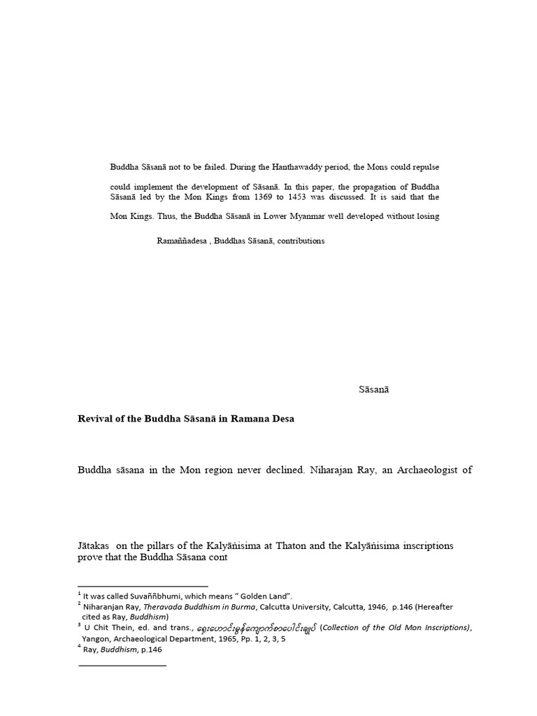 Religious Contribution of Hanthawaddy Period | PDF | Indian Religions ...