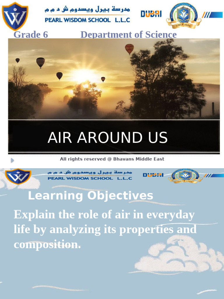 AIR AROUND US -PPT 1 | PDF | Atmosphere Of Earth | Oxygen