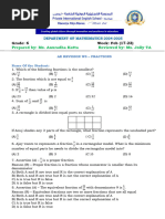 Grade 5 Mathematics Fractions Worksheet | PDF | Mathematics | Numbers