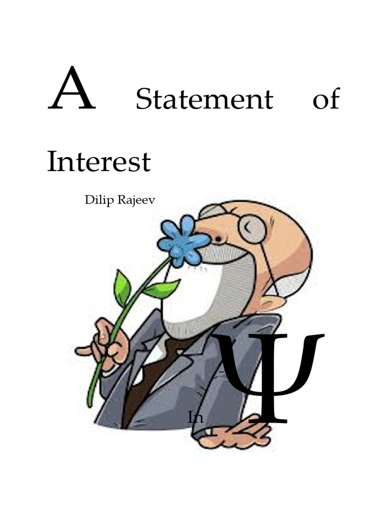 A Statement of Interest in Psychology, , Dilip - Personal Statement ...