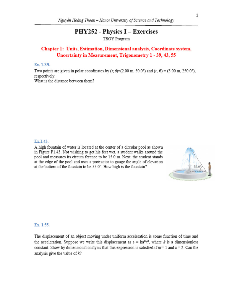 Problems of Physics I - TROY - Exercises - College Physics | PDF ...