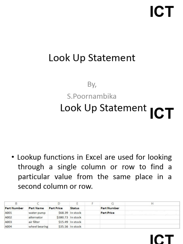 Excel Lookup Functions Explained | PDF